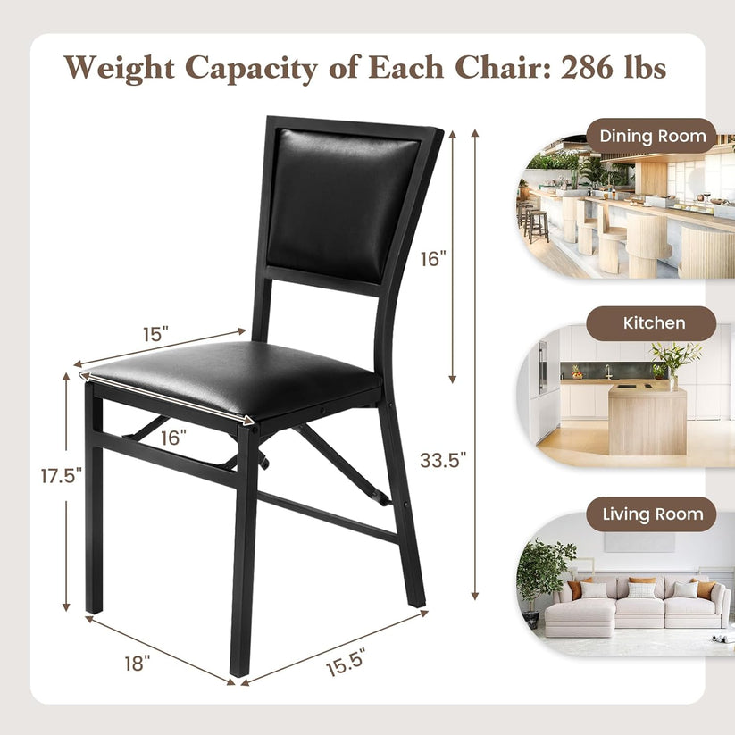 Ari Designer Black Metal Chair with Black Cushion – Vibrant Interior ...